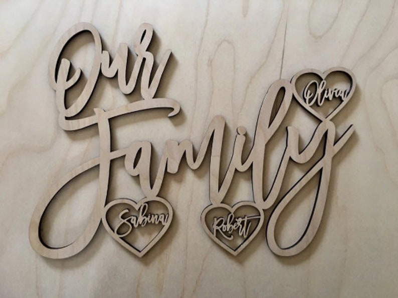 Personalised Our Family Sign SVG, Family Names SVG, Family Name Svg ...