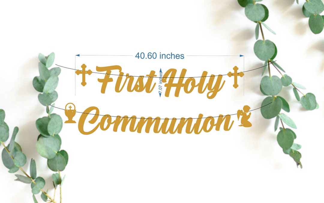 First Holy Communion Banner Svg , Banner Cut File, Communion Wall ...
