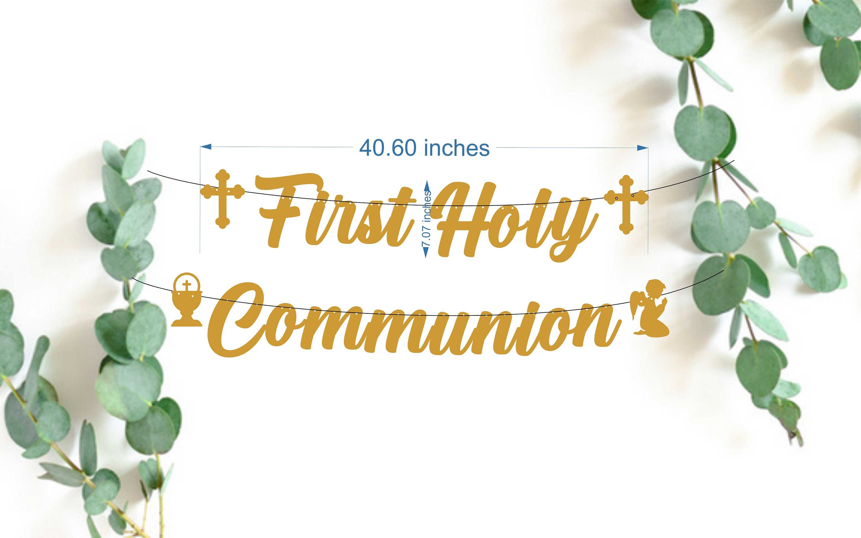 First Holy Communion Banner Svg , Banner Cut File, Communion Wall ...