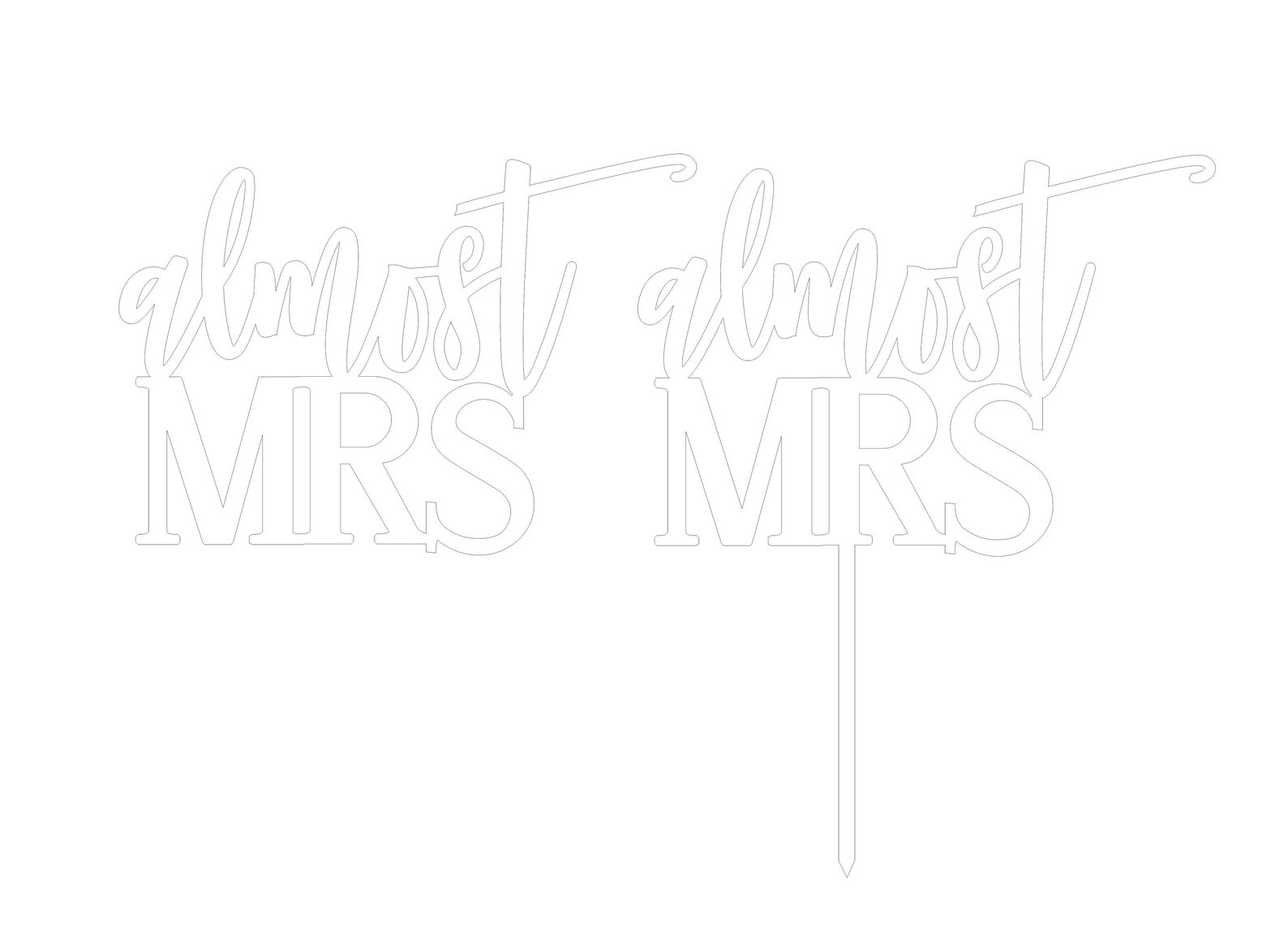 Almost Mrs SVG Cake Topper SVG Bridal Shower SVG - Etsy Ireland
