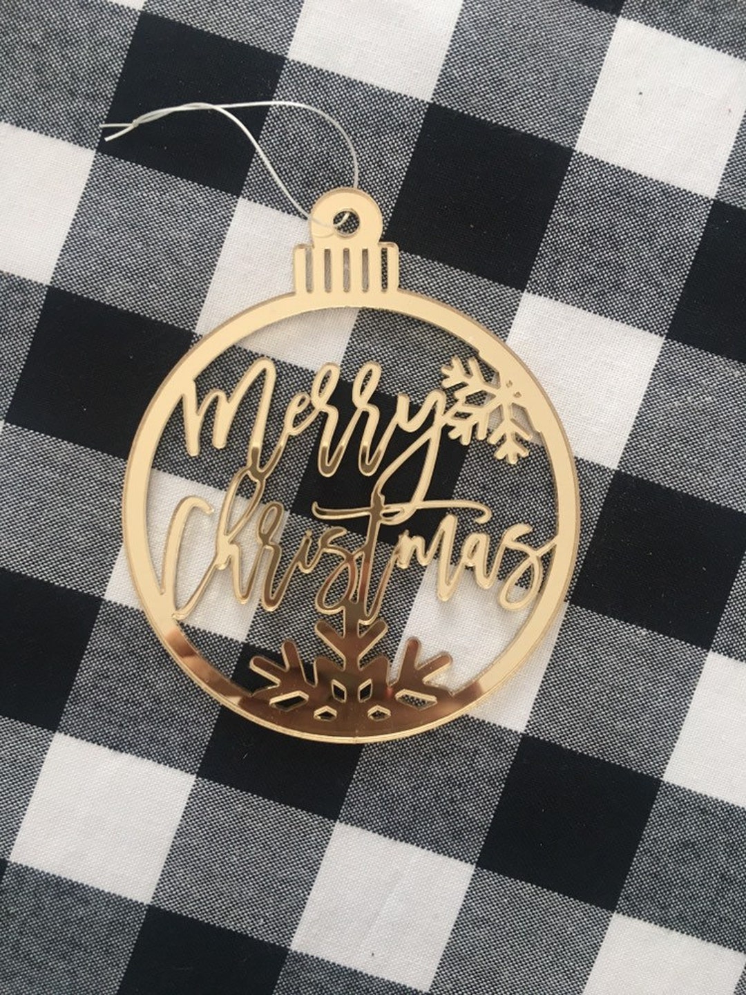 Merry Christmas Ornament Outline SVG: Silhouette Cut File (digital ...