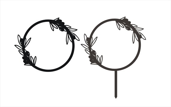 Cake Topper Round Frame SVG Happy Birthday Frame Topper SVG - Etsy