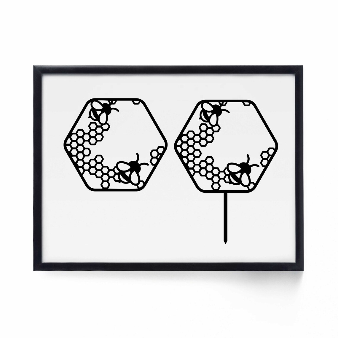 Bee Svg Bee Frame Svg Bee Topper Frame Svg Bees Svg Bee - Etsy