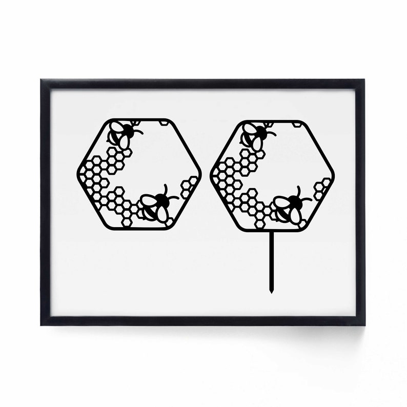 Bee Svg Bee Frame Svg Bee Topper Frame Svg Bees Svg Bee - Etsy Canada