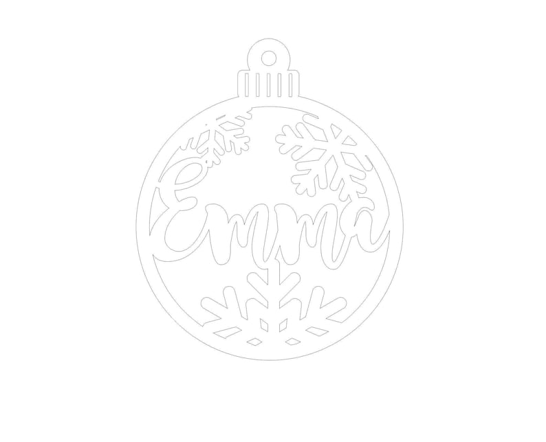 Personalized SVG Laser Cut Circut Files Svg Bauble Name - Etsy Australia