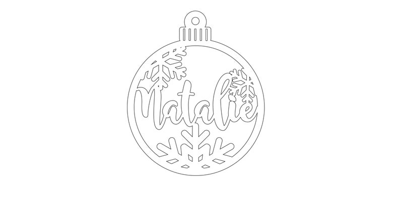 Personalized Christmas Ornament SVG Laser Cut File (digital Download ...