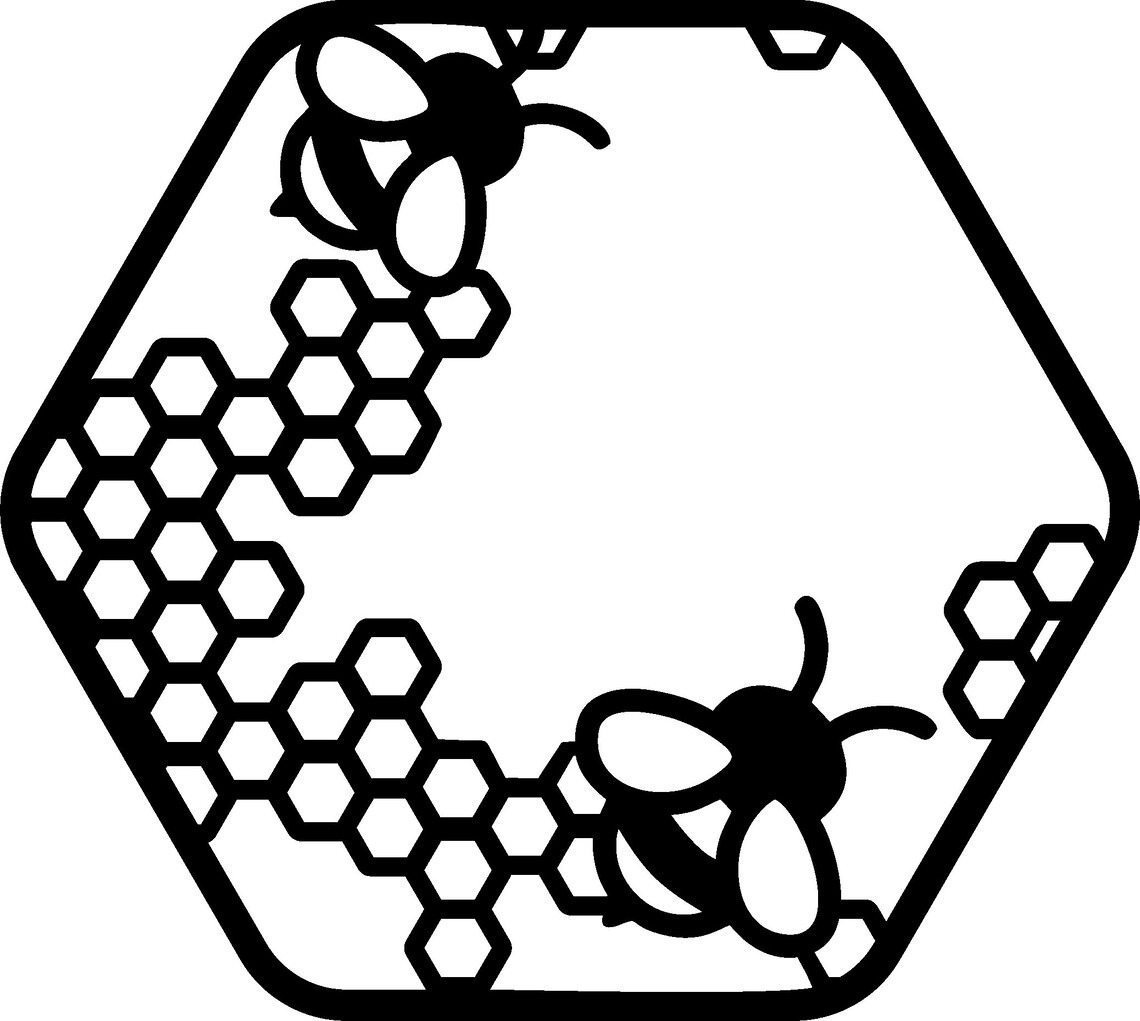 Bee Svg Bee Frame Svg Bee Topper Frame Svg Bees Svg Bee - Etsy