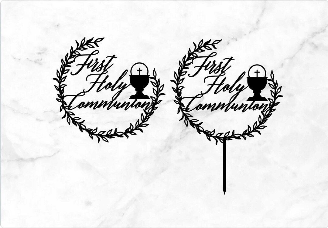 Holy Communion Wreath Topper Svg Cut File Baptism Svg Cutting File Cake ...