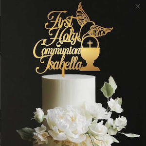 First Holy Communion Personalized SVG Topper, Cake Topper for Communion ...