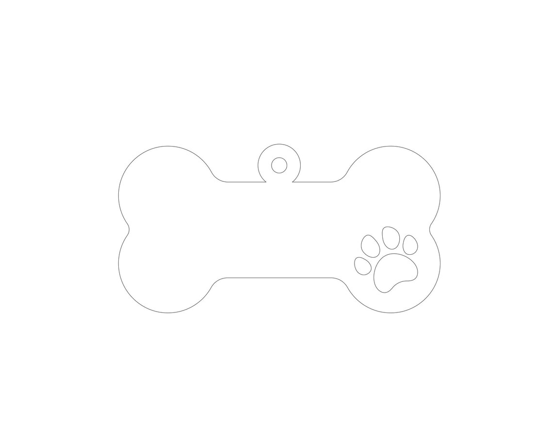 Dog Tag Svg File for Cutting - Etsy