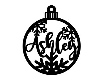 Personalized SVG Laser Cut Circut Files Svg Bauble Name | Etsy