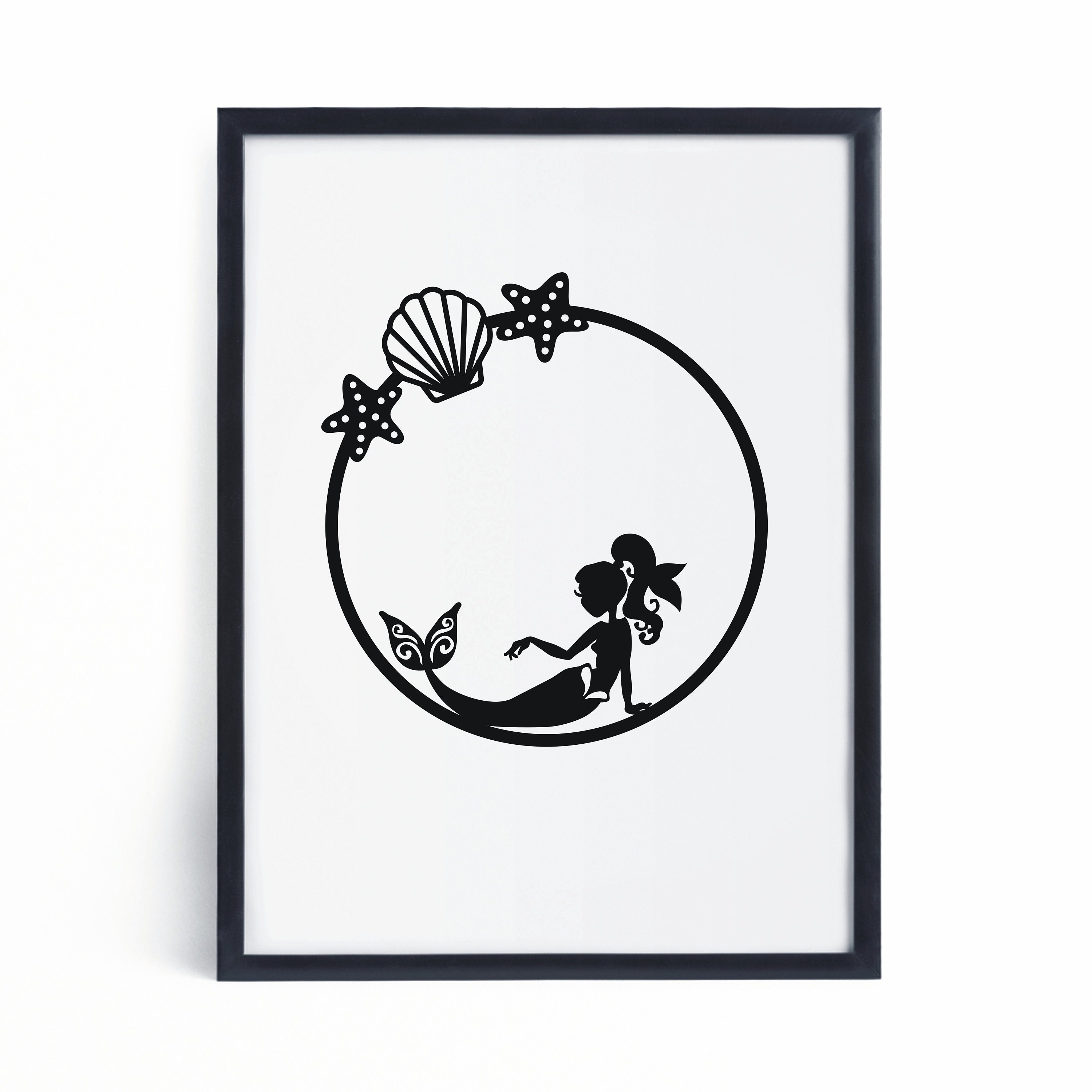 Mermaid SVG Mermaid Frame SVG Mermaid Frame File Mermaid - Etsy Australia