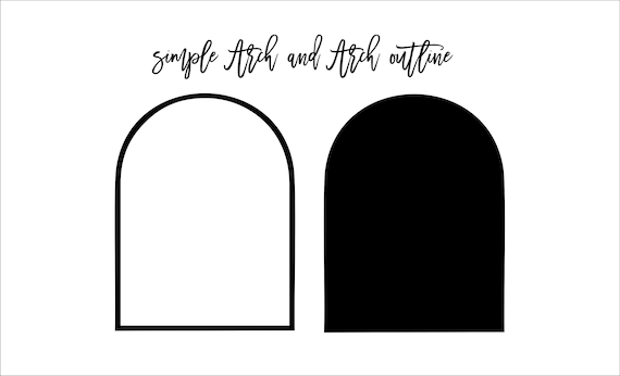 Arch and Outline Arch SVG Boho SVG Cut Files Arch Shape Svg - Etsy
