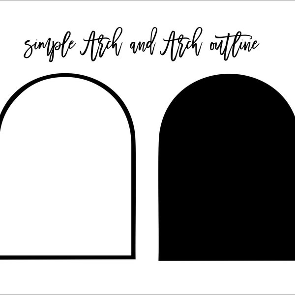 Arch Outline Clipart - Etsy UK