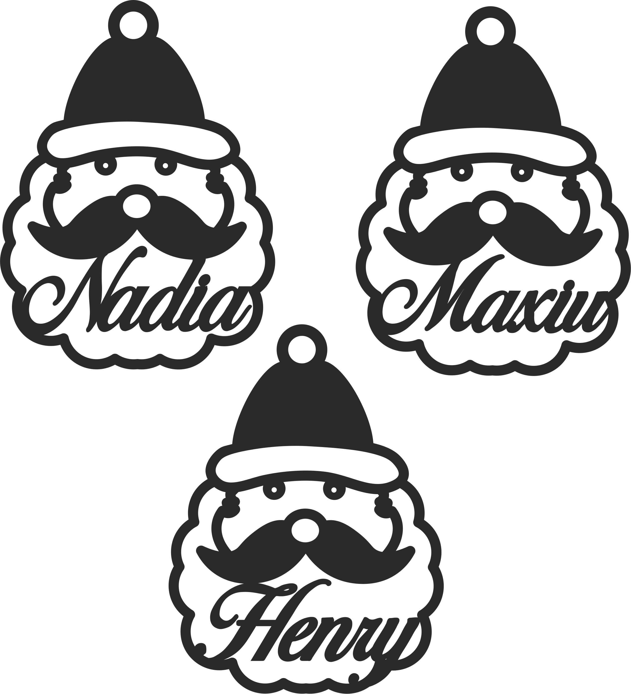 Custom Santa Name Gift Tag SVG: Laser Cut Stocking Tag (digital File ...