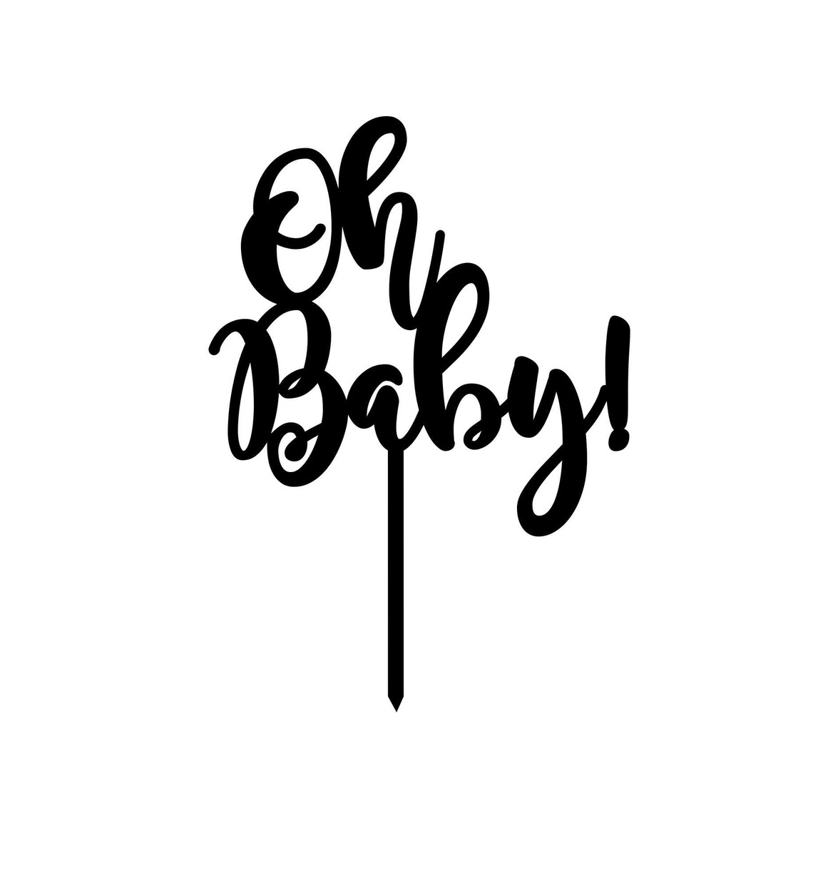 Oh Baby Cupcake Topper SVG: Baby Shower Decor (digital Download) - Etsy