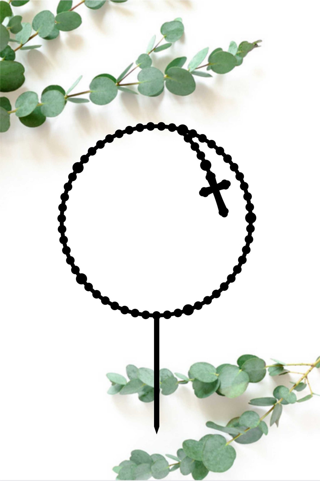 Holy Rosary Beads Circle Topper Frame, Holy Communion Topper Frame ...