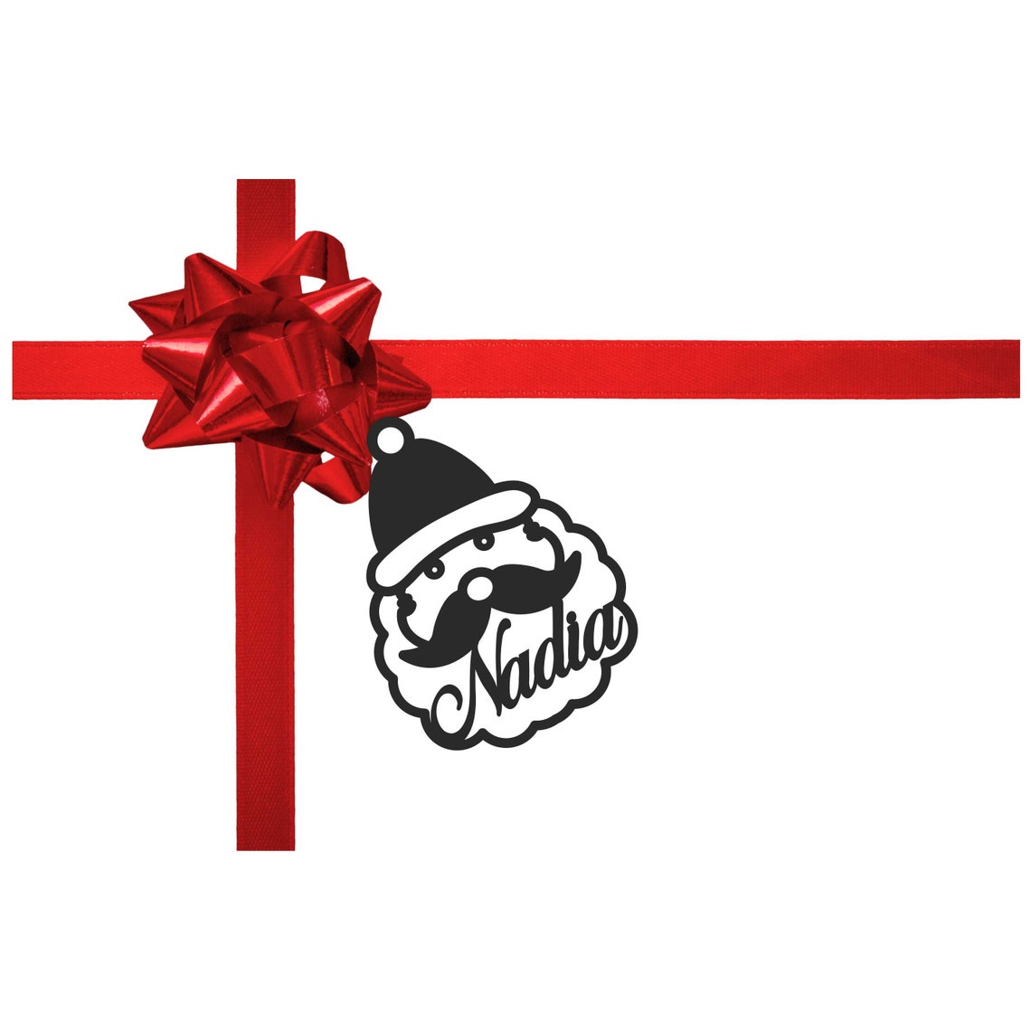 Custom Santa Name Gift Tag SVG: Laser Cut Stocking Tag (digital File ...
