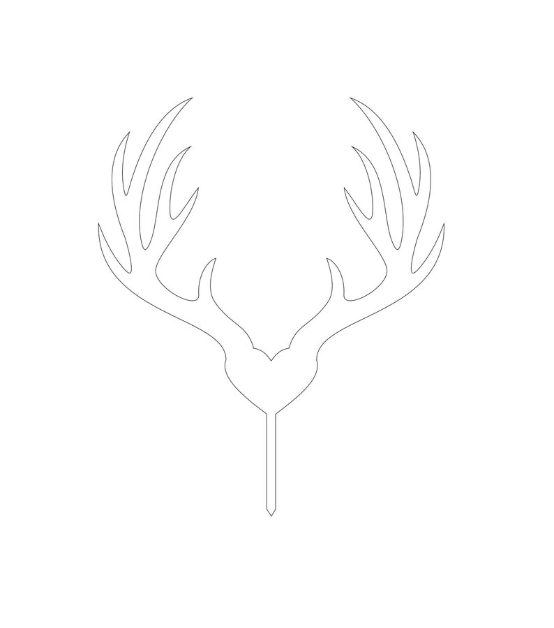Antler Cake Topper Cut File Laser Cut File Instant Download - Etsy
