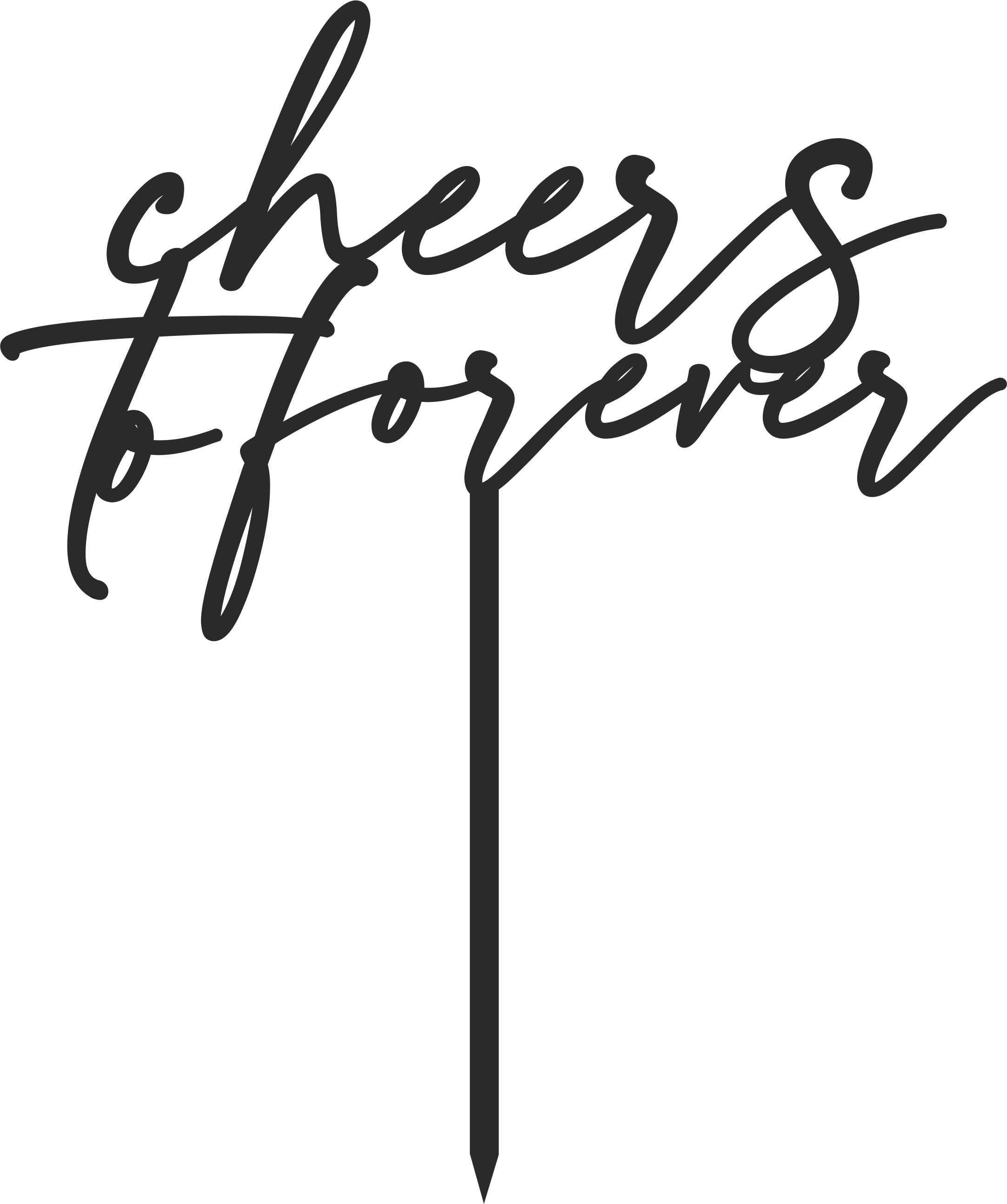 Cheers to Forever Cake Topper SVG: Laser Cut Wedding, Birthday (digital ...