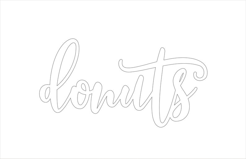 Free Donuts SVG, Donut Sign File, Donuts Cut File, Donut Wall Sign ...