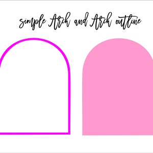 Boho Arch SVG Cut Files: Outline & Solid (commercial Use) - Etsy
