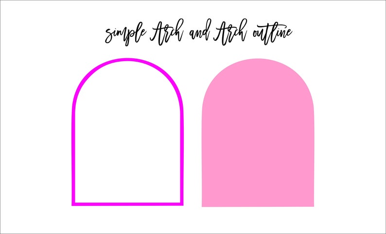 Arch and Outline Arch SVG Boho SVG Cut Files Arch Shape Svg - Etsy