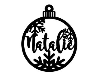 Personalized SVG Laser Cut Circut Files Svg Bauble Name | Etsy