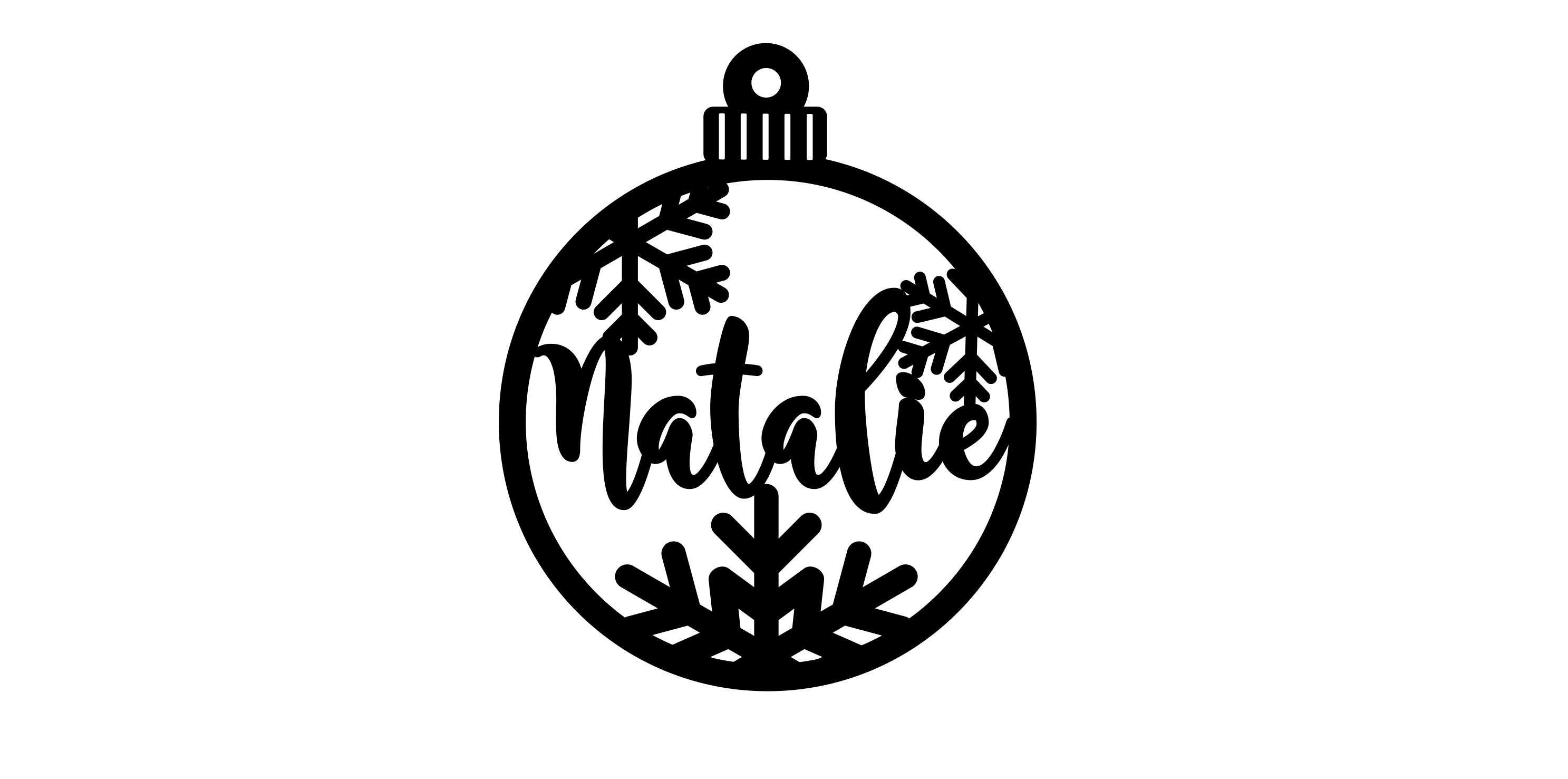 Personalized SVG, Laser Cut, Circut Files Svg Bauble Name Natalie ...