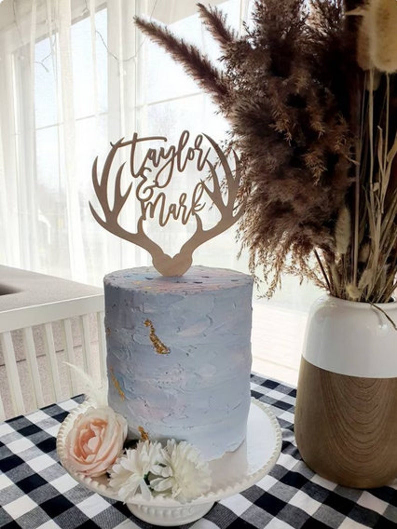 Antler Cake Topper Cut File Laser Cut File Instant Download - Etsy