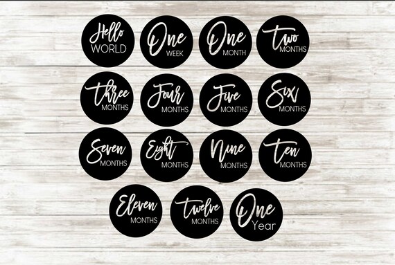 Baby Milestone Rounds SVG Baby Monthly Milestone Rounds SVG - Etsy