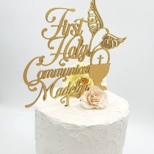 First Holy Communion Personalized SVG Topper, Cake Topper for Communion ...