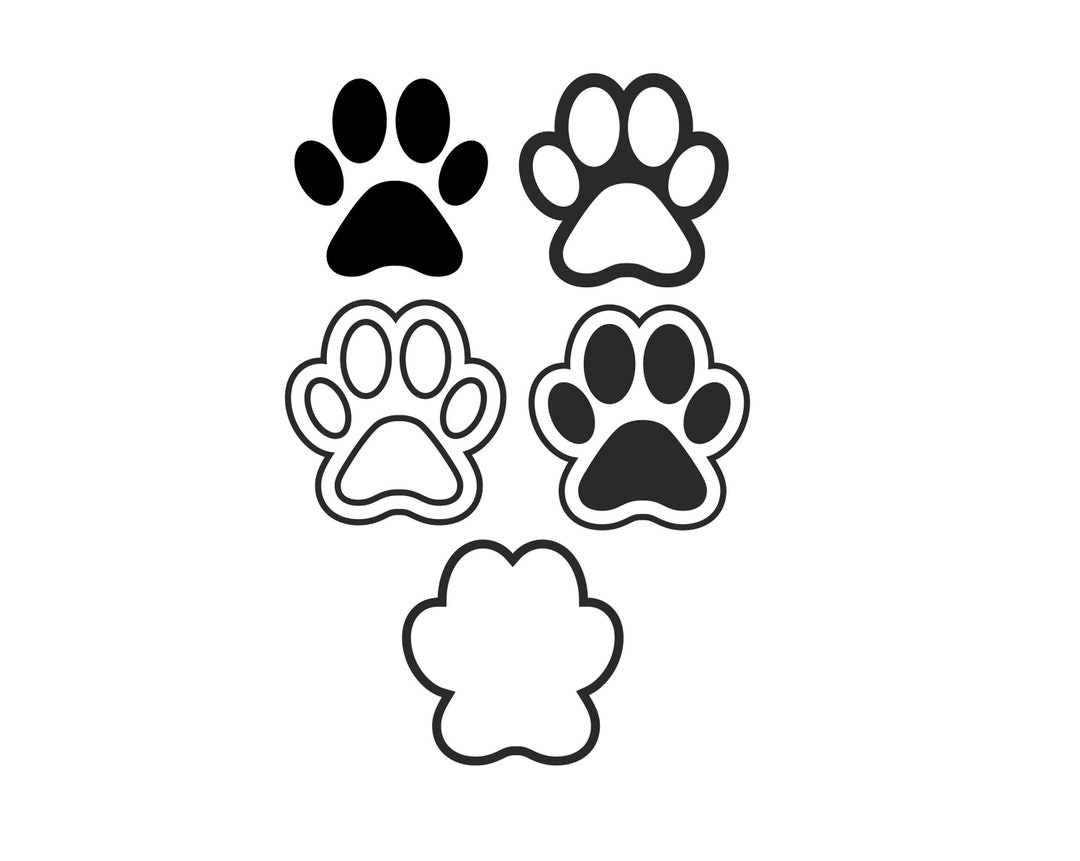 Dog Paw SVG, Dog Paw Silhouette, Dog Paw for Cutting, Dog Paw Vector ...