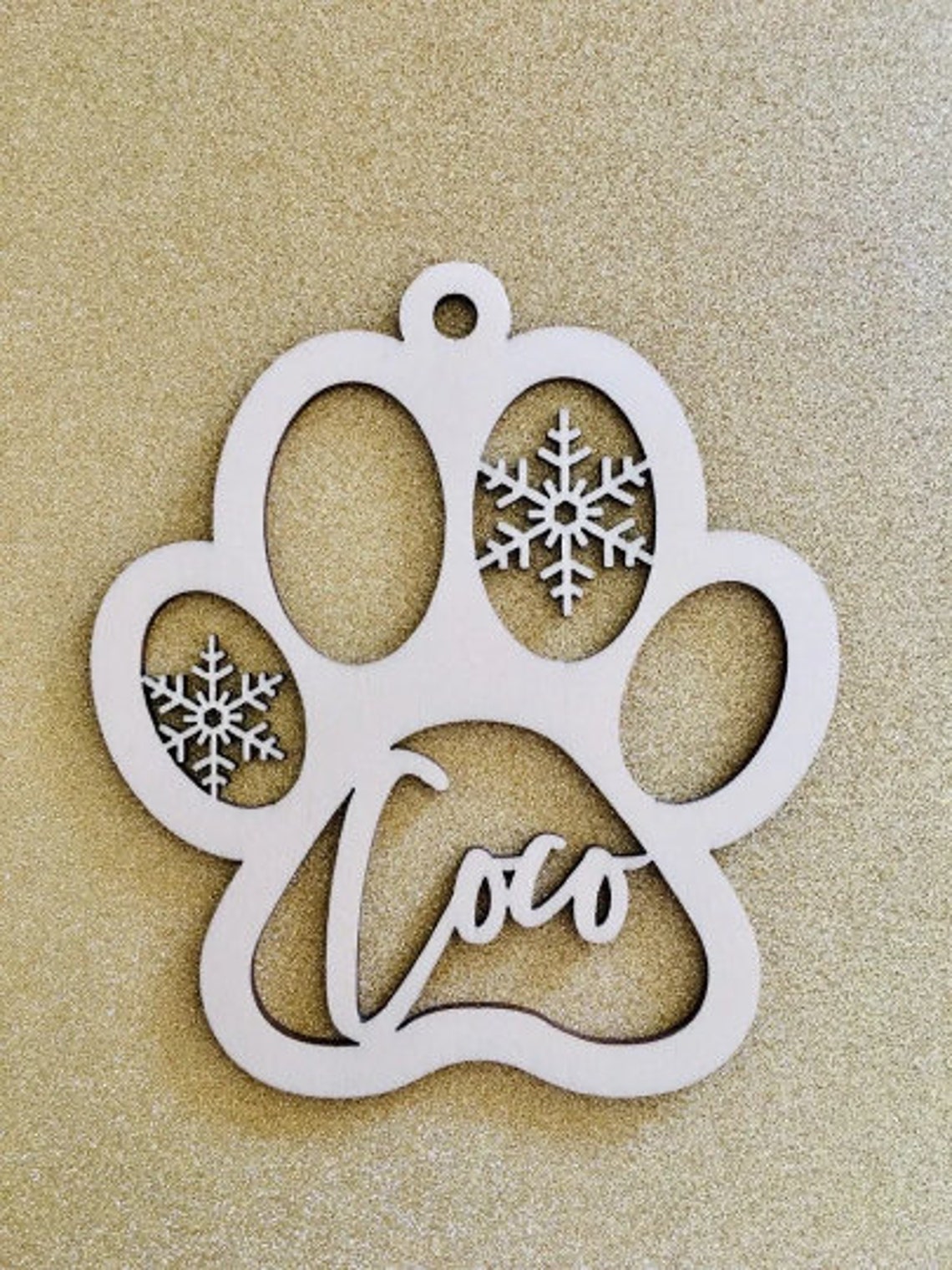 Paw Print Laser Svg File Ornament Digital Download Dog - Etsy
