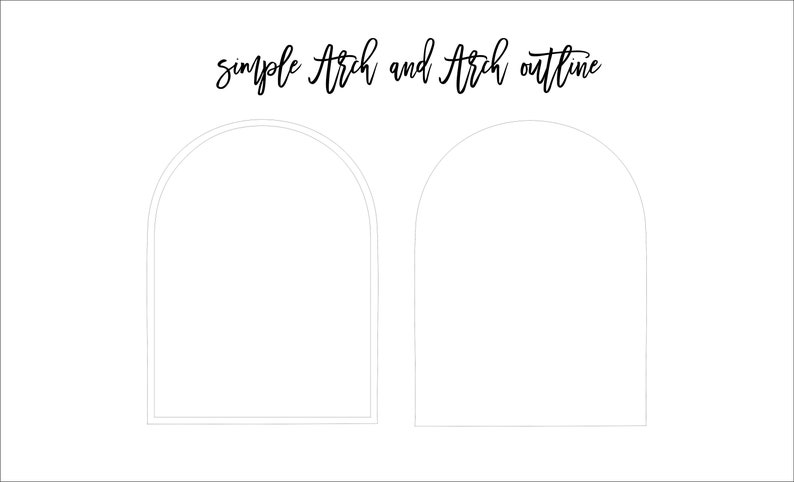 Arch and Outline Arch SVG Boho SVG Cut Files Arch Shape Svg - Etsy Israel