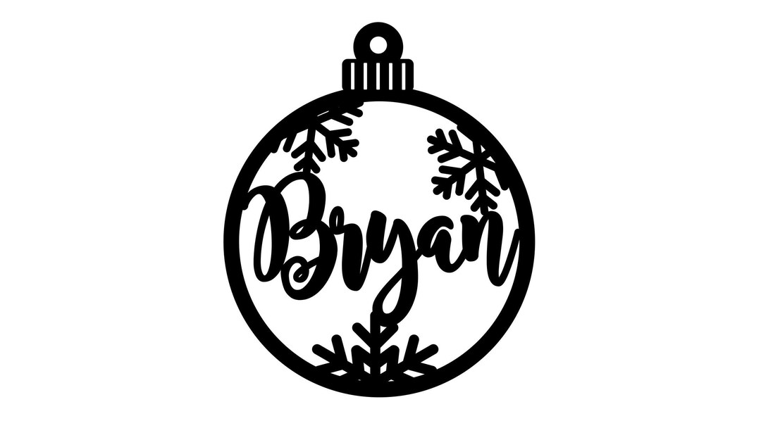 Personalized SVG, Laser Cut, Circut Files Svg Bauble Name Bryan ...