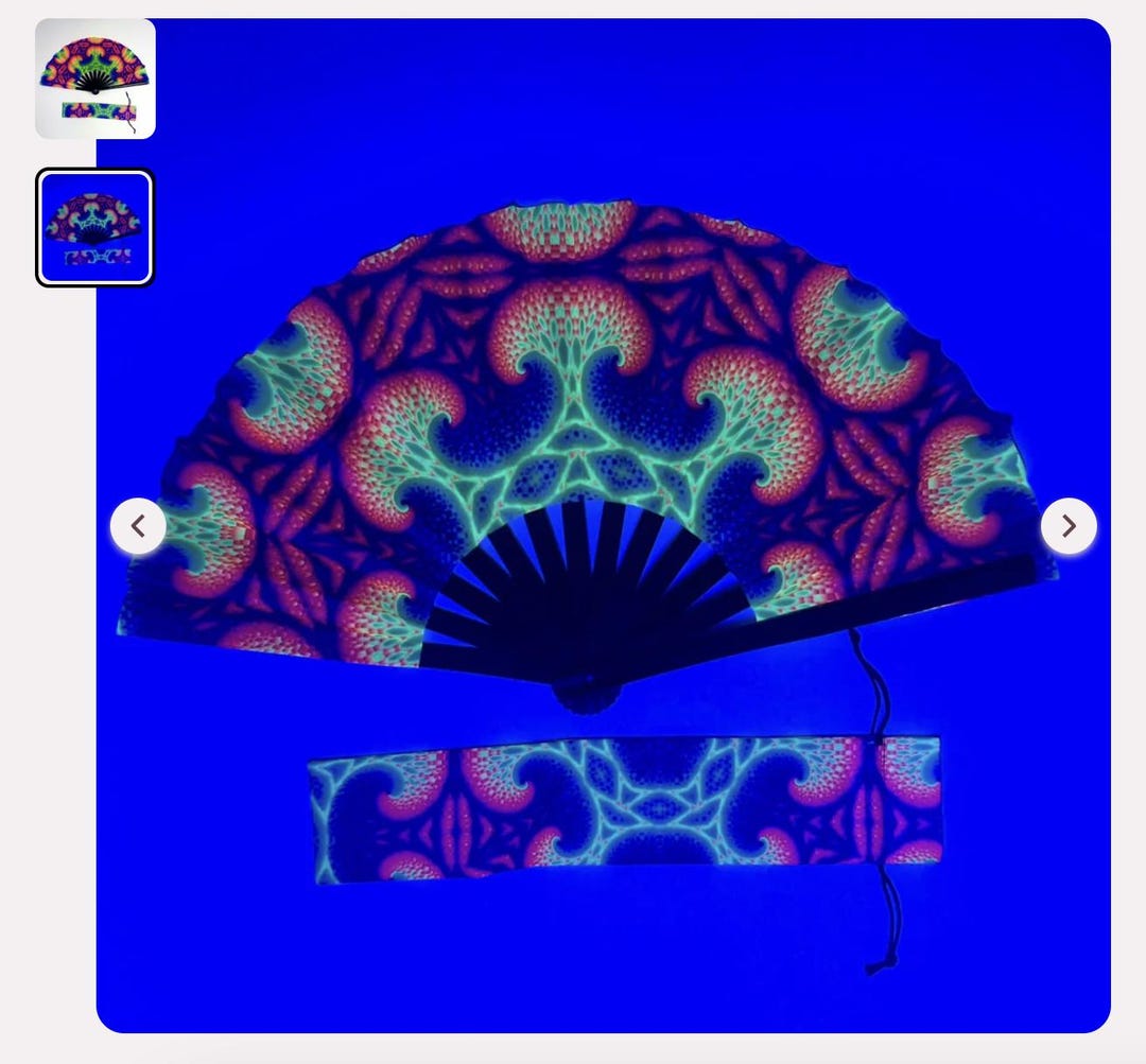 Mcrodose UV Reactive Fan With Matching Bag Perfect Music Festival ...