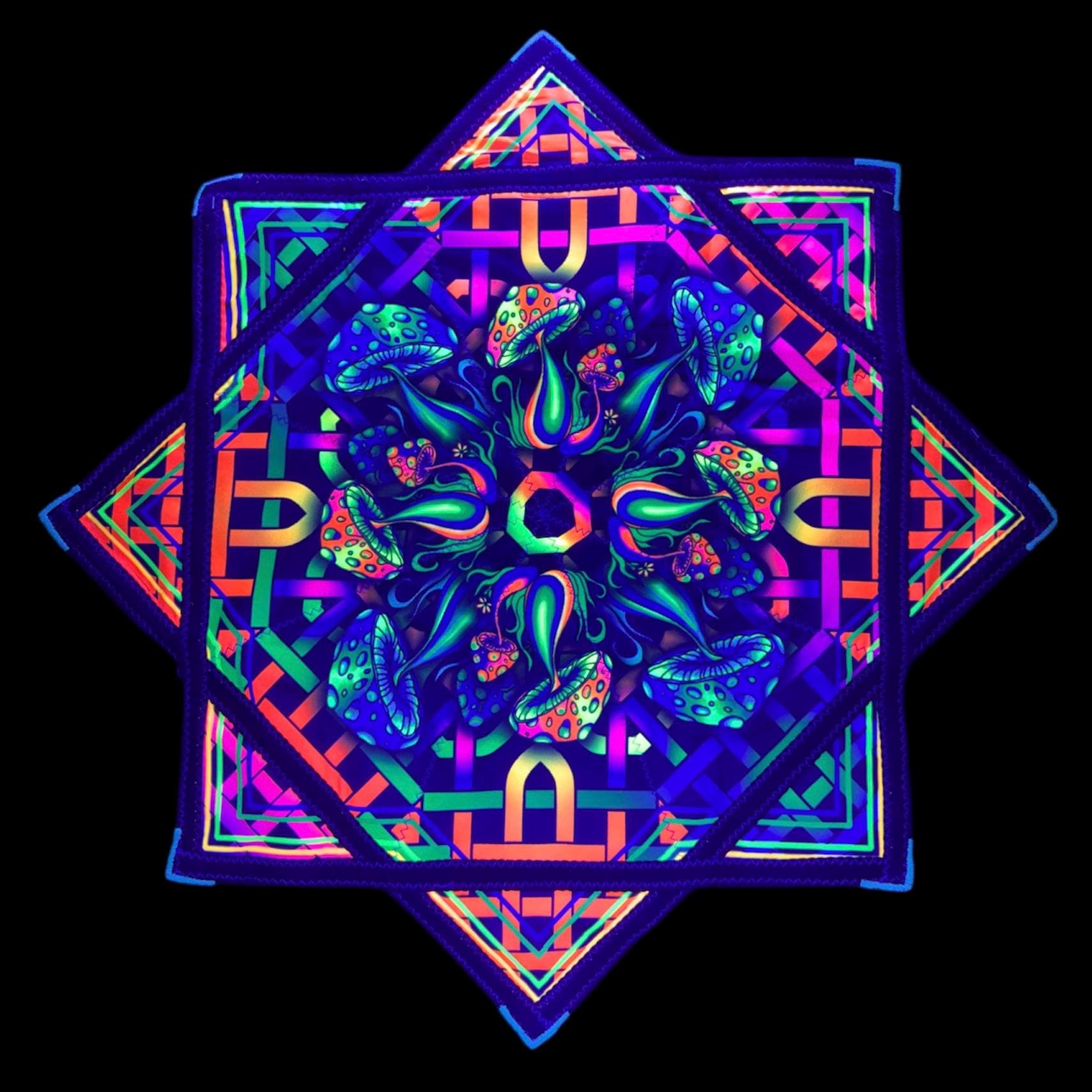 Mushroom UV Reactive Star – Double-sided Mesmerizing Flow Toy for Music ...
