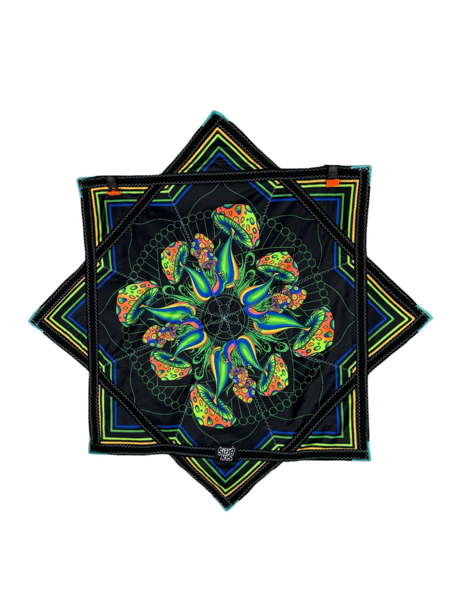 Mushroom UV Reactive Star – Double-sided Mesmerizing Flow Toy for Music ...