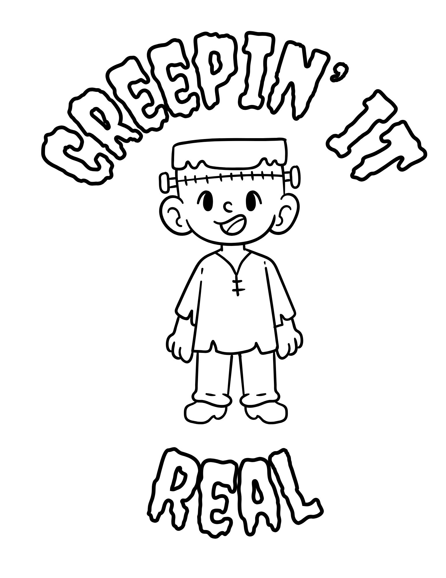 Punny Halloween Coloring Book Pages for Children & Adults, Spooky ...
