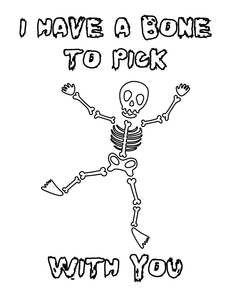 Punny Halloween Coloring Book Pages for Children & Adults, Spooky ...