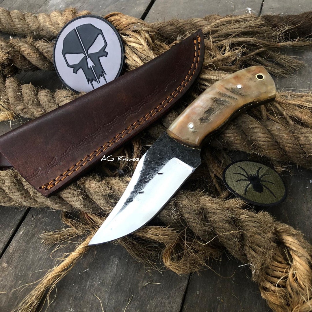 EDC Bushcraft Custom Made Fixed Blade Black Beauty Forged - Etsy