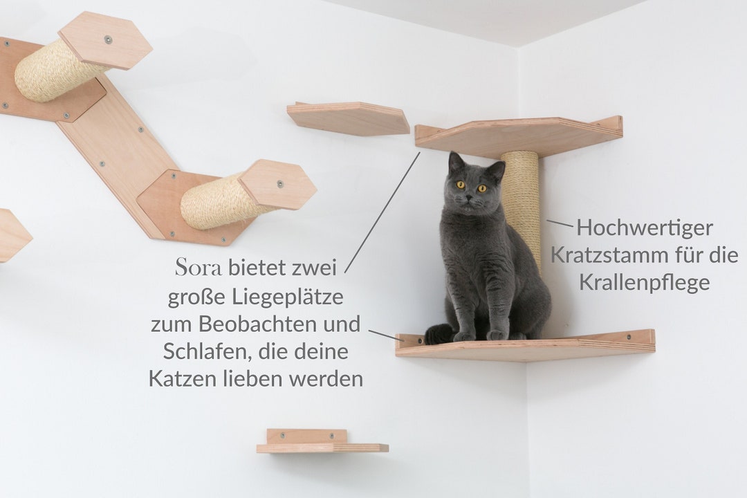 SORA: Corner Double Decker, Cat Platform, Lying Plates for Cats ...