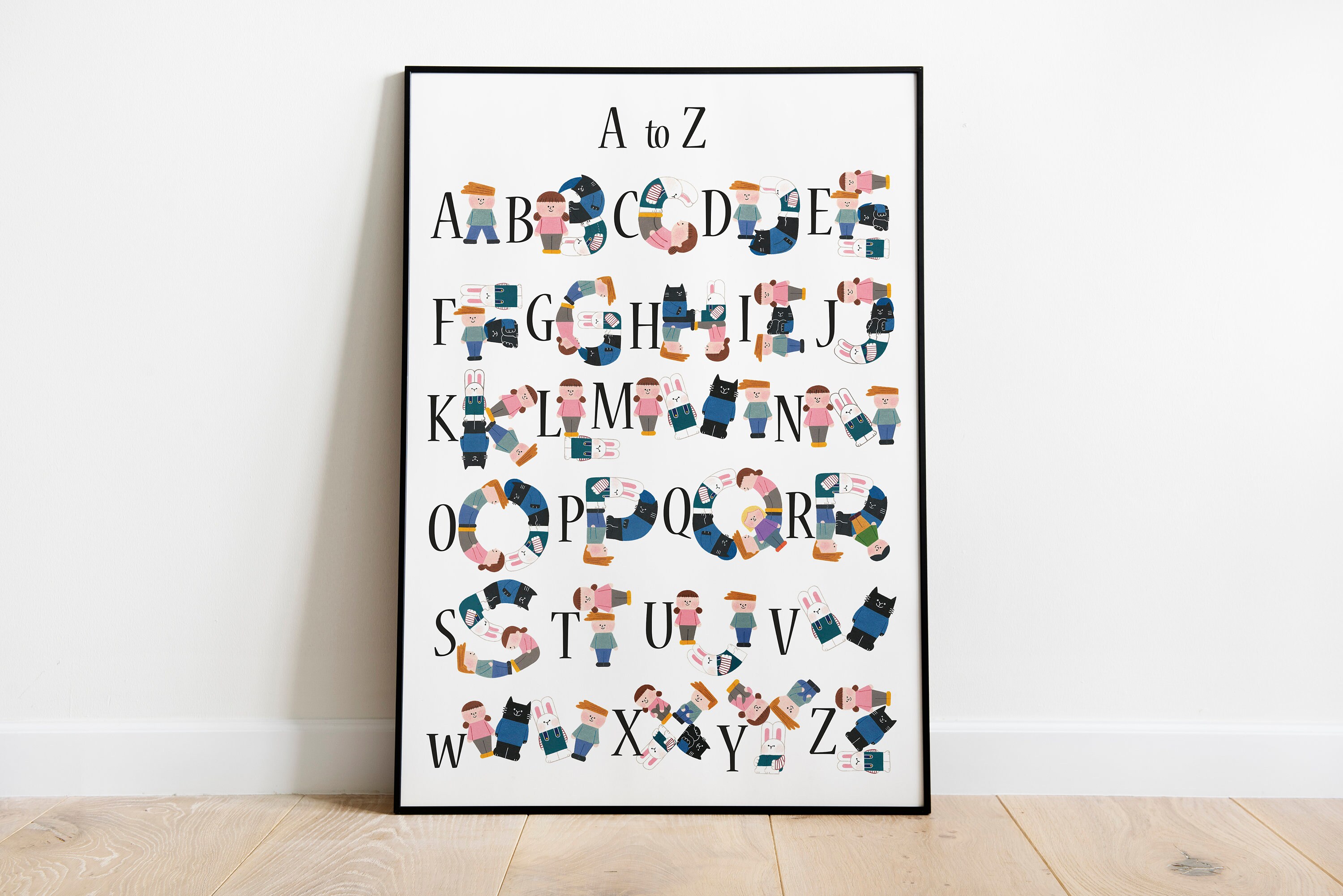 Printable Alphabet Poster Wall Art, ABC Poster, Kids Wall Art, Digital ...