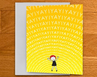 YAY Banana Smile Birthday Card Food Card Congratulations Card Wedding ...