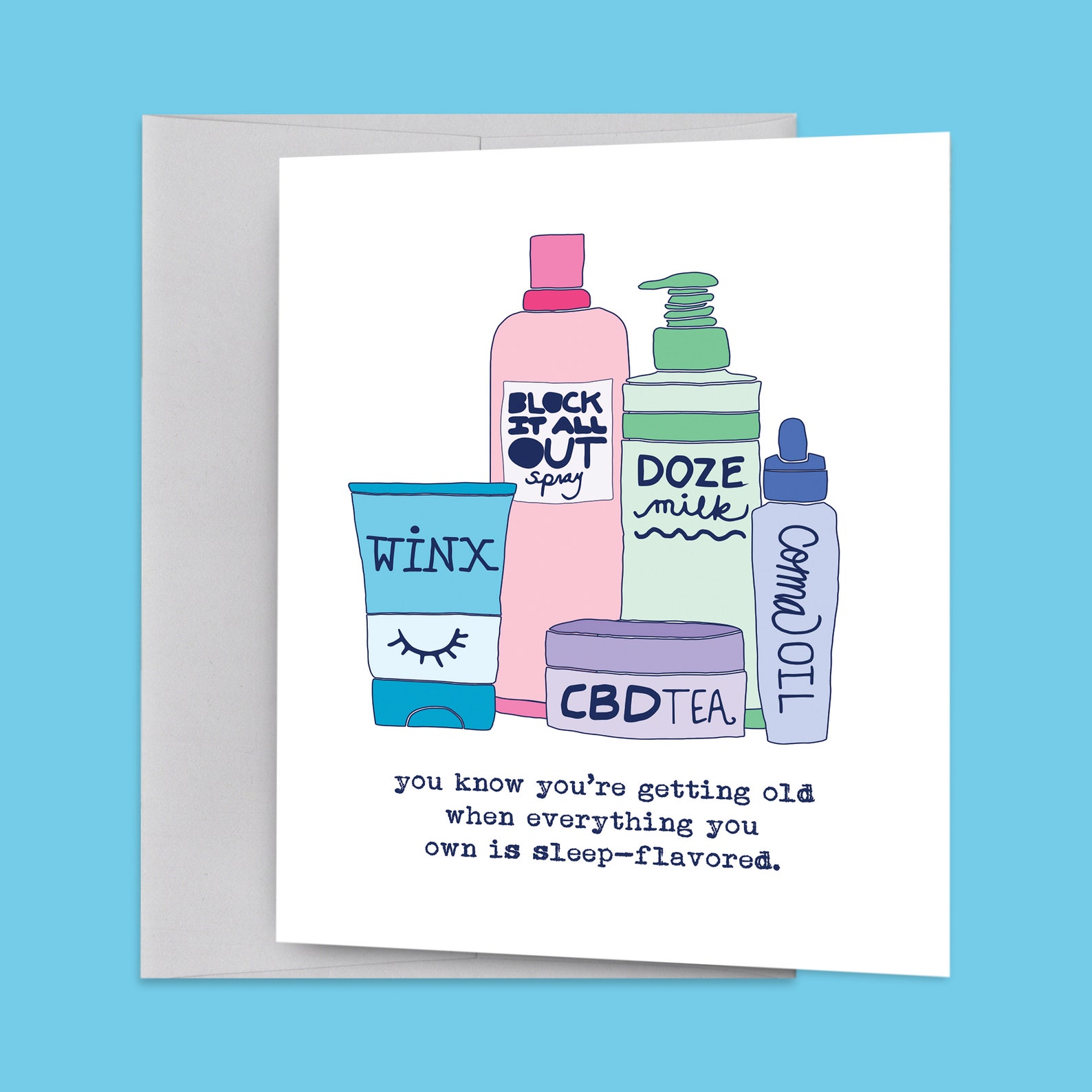 Sleep Birthday Card Sleep Card Insomnia Card CBD | Etsy