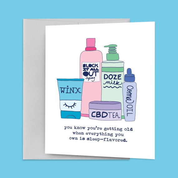 Sleep Birthday Card Sleep Card Insomnia Card CBD | Etsy