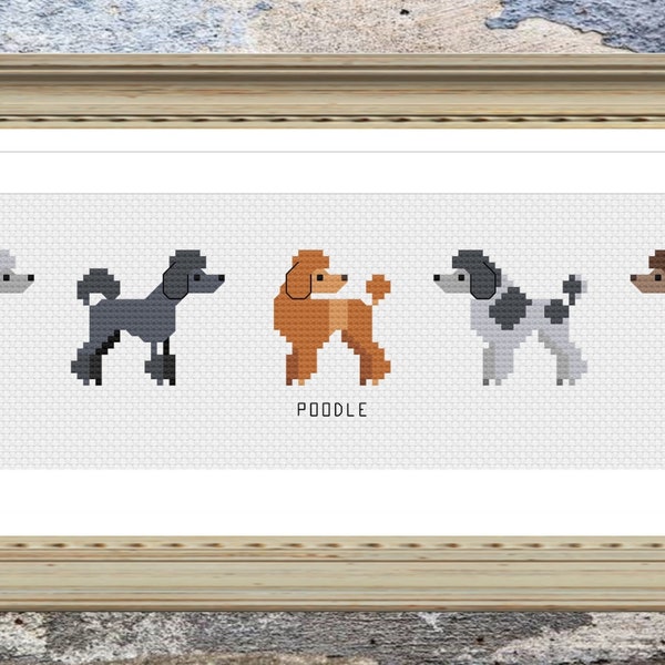 Poodle Cross Stitch - Etsy