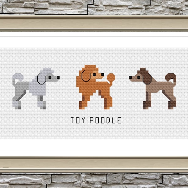 Poodle Cross Stitch - Etsy