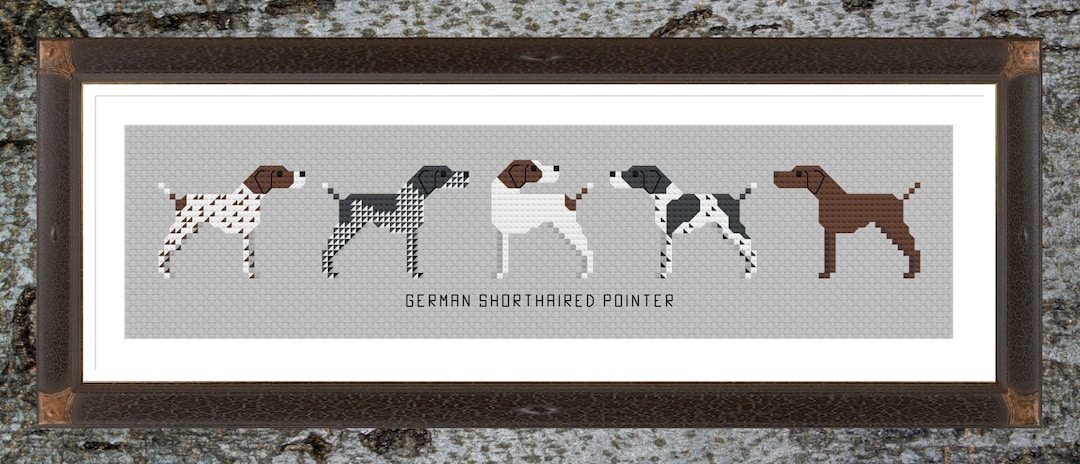 German Shorthaired Pointer - Tiny Dog Breed Cross Stitch Pattern ...